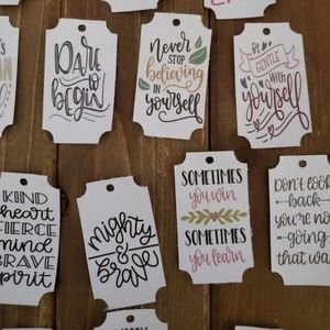 Office | Gift Tags Inspirational Motivation Quotes Tag | Poshmark